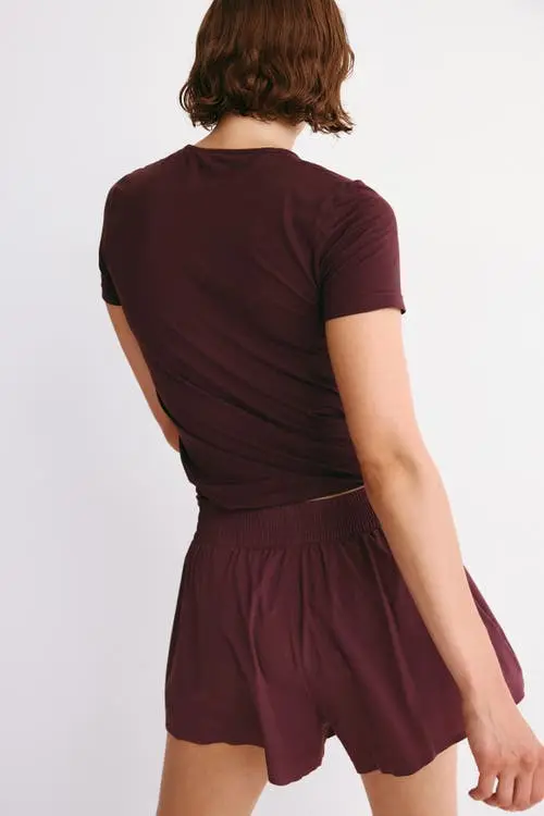 H&M Double-layered Sports Shorts - Boysenberry