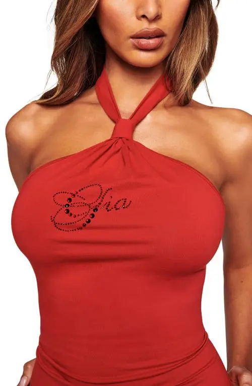 I.AM.GIA Rowan Ruched Halter Mini Dress