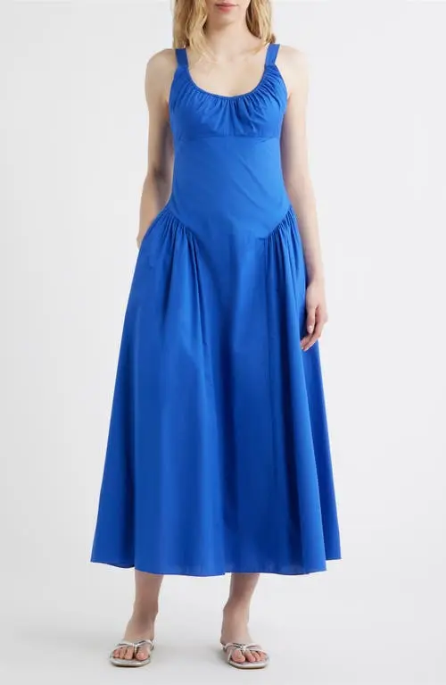 Faithfull The Brand Sleeveless Ruched Midi Dress