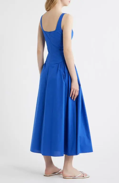 Faithfull The Brand Sleeveless Ruched Midi Dress