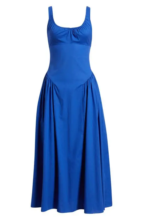 Faithfull The Brand Sleeveless Ruched Midi Dress