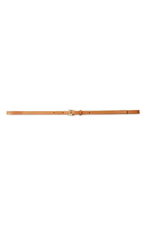 Lafayette 148 New York L-beam Leather Skinny Belt - Copper