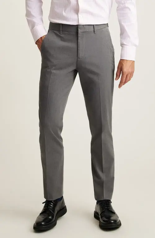 Bonobos Jetsetter Flat Front Stretch Wool Dress Pants - Grey