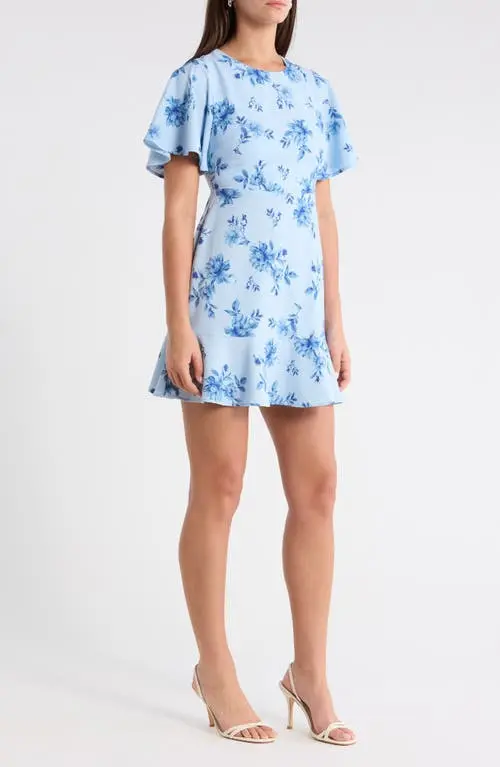 SUGARLIPS Floral Print Ruffle Hem Dress
