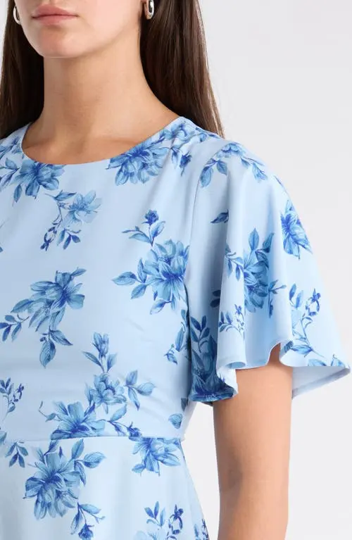 SUGARLIPS Floral Print Ruffle Hem Dress