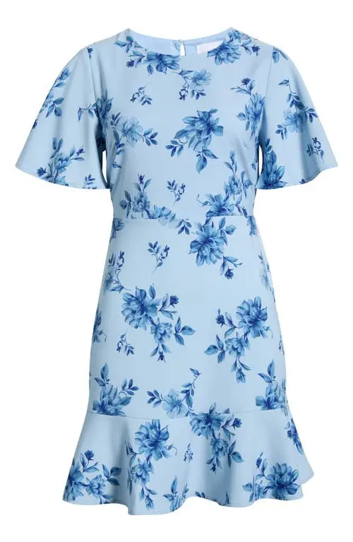 SUGARLIPS Floral Print Ruffle Hem Dress