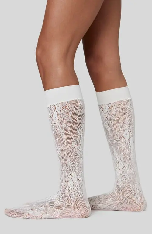 Swedish Stockings Rosa Lace Knee High Socks - Ivory
