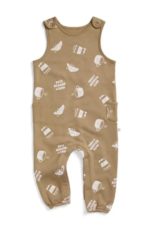 MORI Brunch Club Oversized Overalls - Sesame & Gardenia