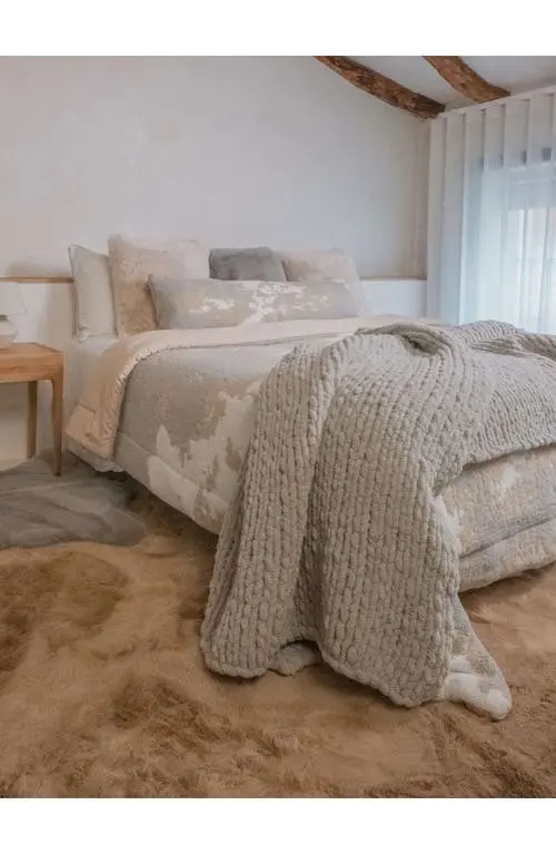 SUNDAY CITIZEN Snug Loose Knit Throw Blanket - Cloud Grey