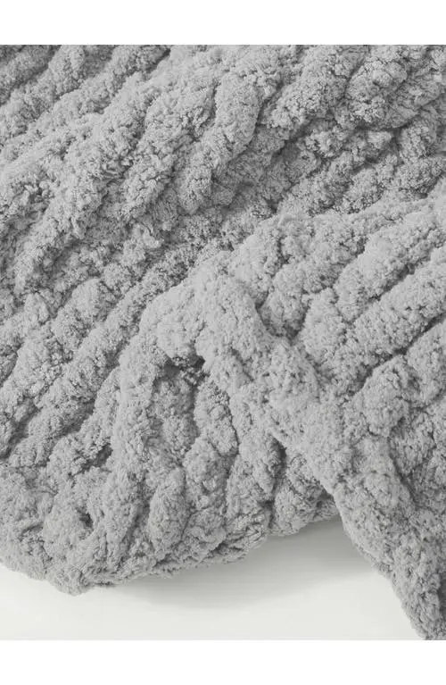 SUNDAY CITIZEN Snug Loose Knit Throw Blanket - Cloud Grey
