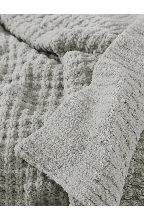 SUNDAY CITIZEN Snug Waffle Knit Throw - Cloud Grey