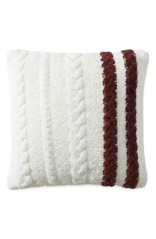 SUNDAY CITIZEN Snug Braided Stripe Throw Pillow - Off White/fig