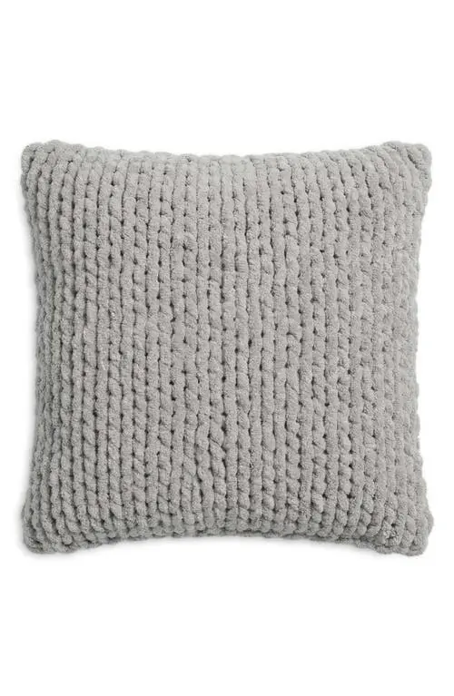 SUNDAY CITIZEN Snug Loose Knit Throw Pillow - Cloud Grey