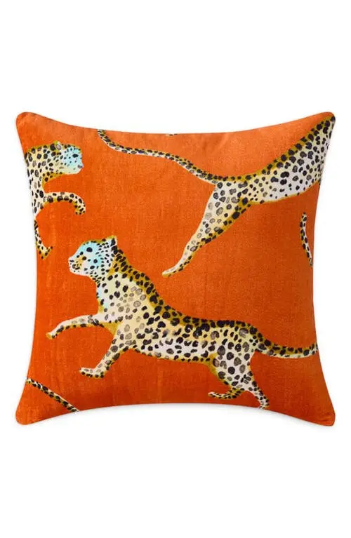 SUNDAY CITIZEN Small Leaping Leopard Accent Pillow - Koi