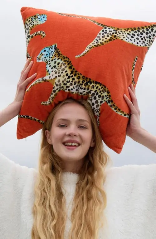 SUNDAY CITIZEN Small Leaping Leopard Accent Pillow