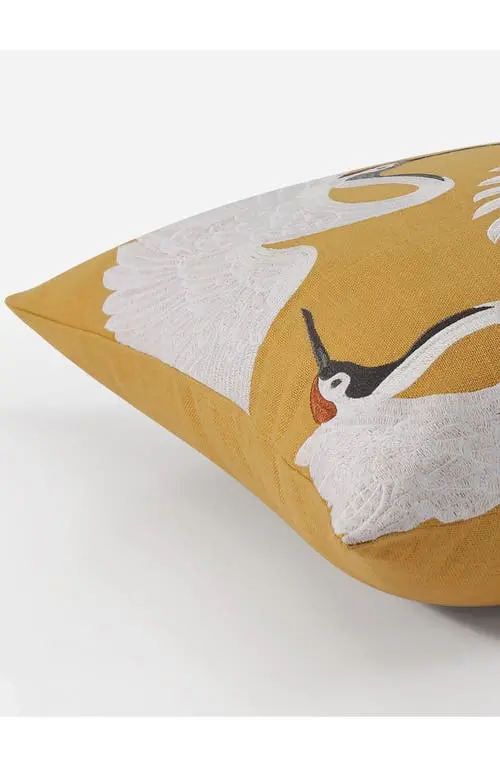 SUNDAY CITIZEN Crane Embroidered Big Throw Pillow