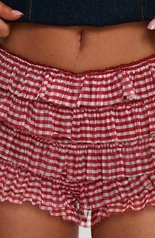 Princess Polly Gingham Ruffle Bloomer Shorts