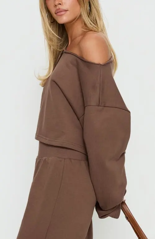 Princess Polly One-shoulder Sweatshirt