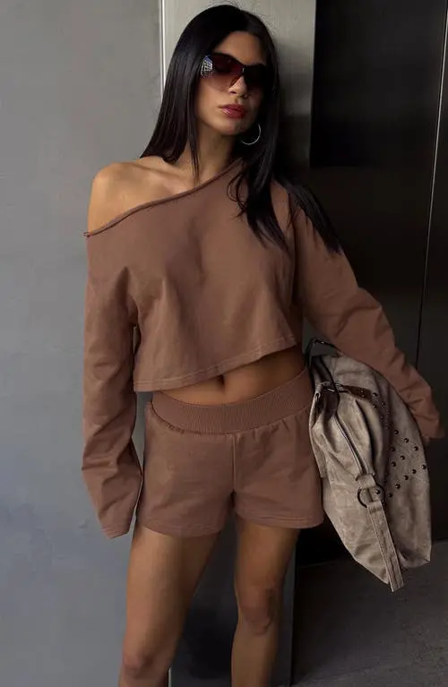 Princess Polly One-shoulder Sweatshirt