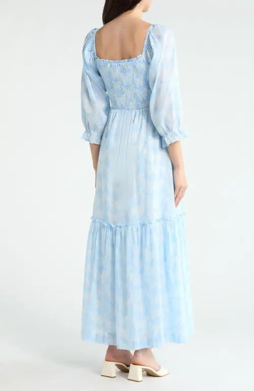 SUGARLIPS Aubry Smocked Ruffle Hem Maxi Dress