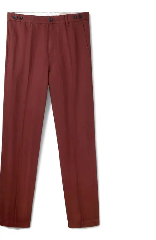 AUBIN Pasmore Slim Leg Suit Trousers - Brown