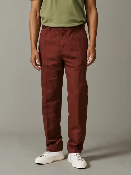 Aubin Pasmore Slim Leg Suit Trousers - Brown