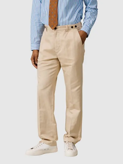 Aubin Pasmore Slim Leg Suit Trousers - Sand
