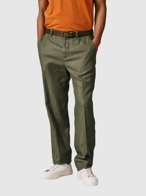 Aubin Axholme Slim Leg Suit Trouser - Khaki