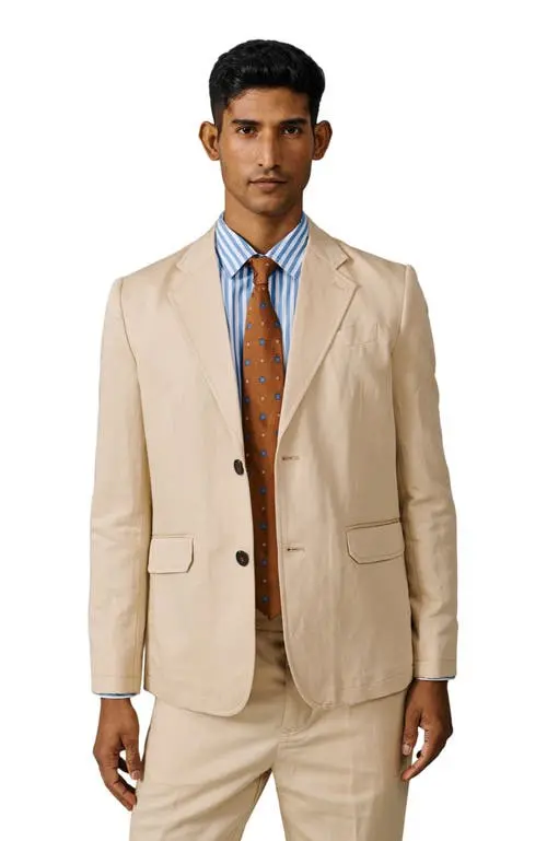 AUBIN Pasmore Tailored Linen Blend Blazer - Sand
