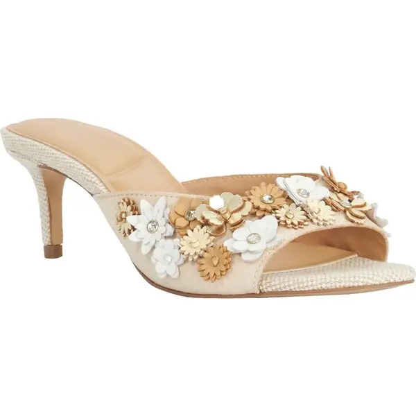 Dune London Maizy Kitten Heel Slide Sandal - Ecru