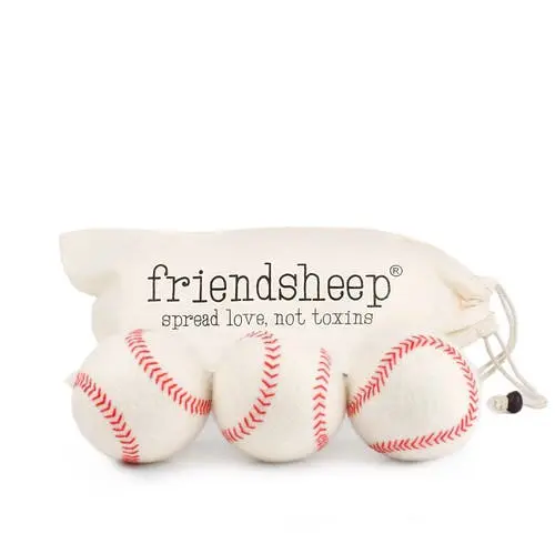 FRIENDSHEEP Wool Dryer Balls Xl Set Of 3 - Baseball