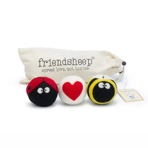 FRIENDSHEEP Wool Dryer Balls Xl Set Of 3 - Buzz Trio