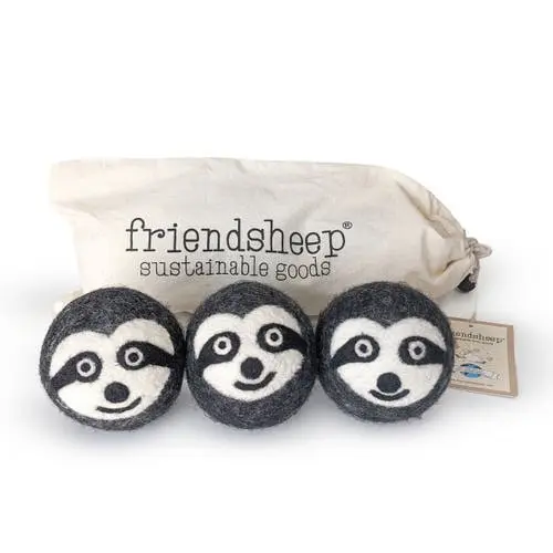 FRIENDSHEEP Wool Dryer Balls Xl Set Of 3 - Sloth