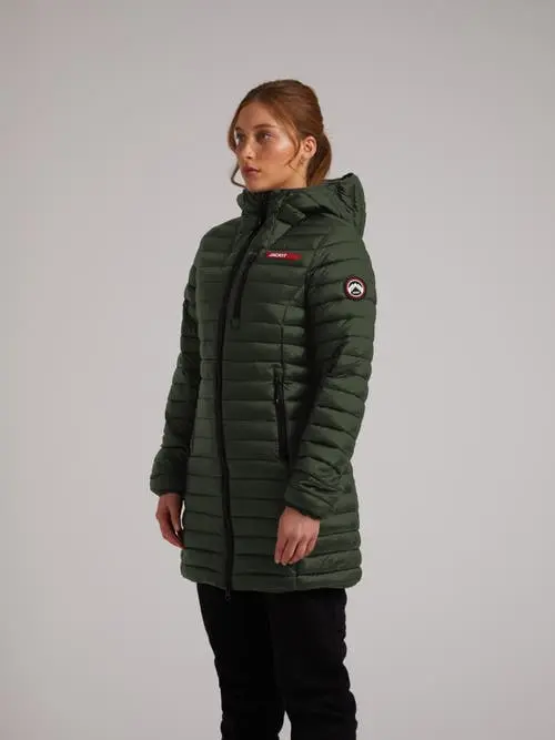 JACK1T Satell1te Longline Hooded Jacket - Olive