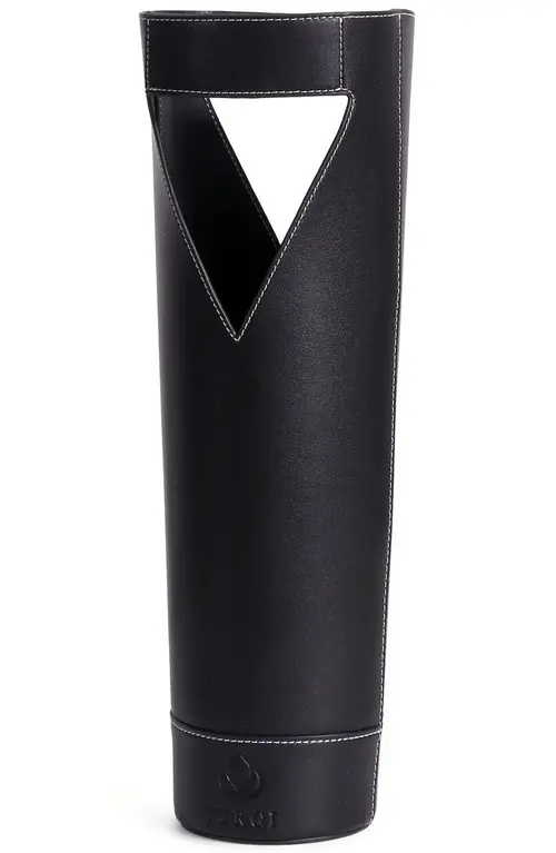 JURGI Leather Wine And Champagne Carrier - Black