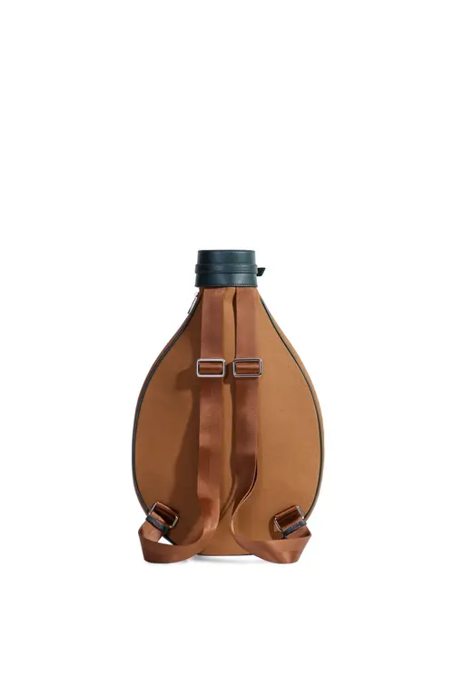 JURGI Canvas And Leather Tennis Racket Backpack - Green