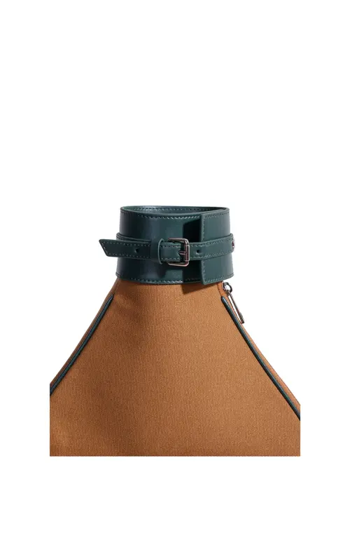 JURGI Canvas And Leather Tennis Racket Backpack - Green