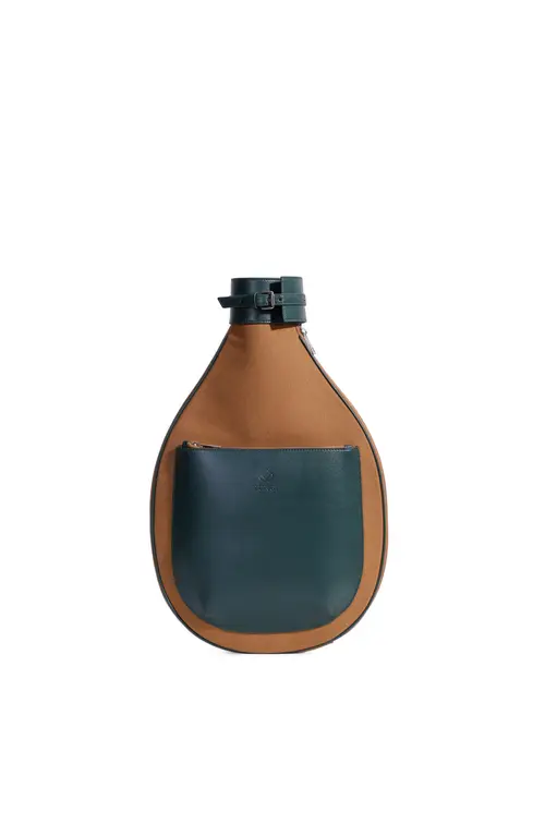 JURGI Canvas And Leather Tennis Racket Backpack - Green