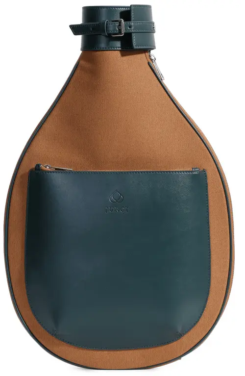 JURGI Canvas And Leather Tennis Racket Backpack - Green