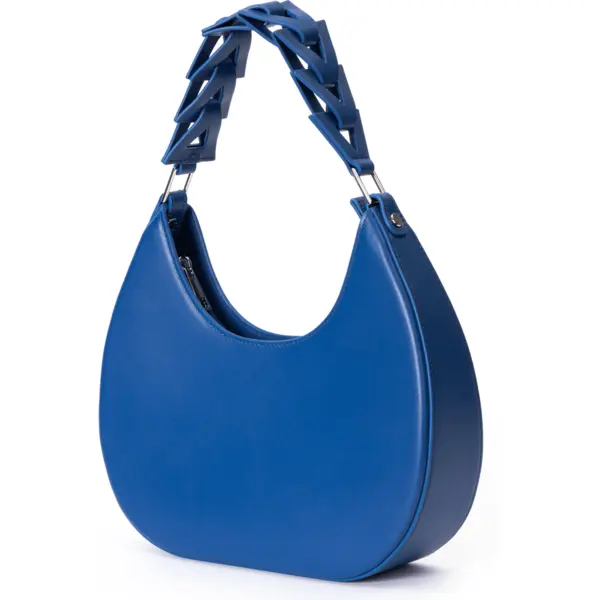 JURGI D Letter Shoulder Bag In Smooth Leather - Blue