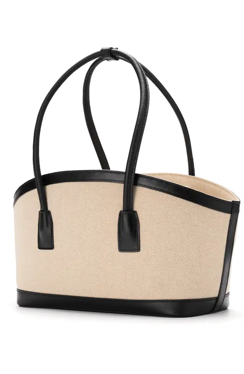 JURGI Canvas Tote With Leather Trim