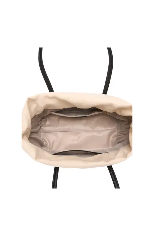 JURGI Canvas Tote With Leather Trim