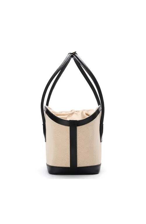 JURGI Canvas Tote With Leather Trim