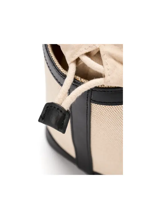 JURGI Canvas Tote With Leather Trim