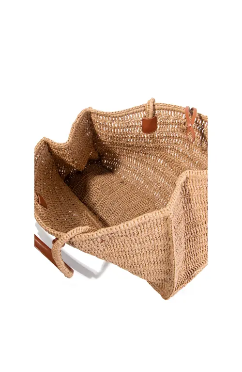 JURGI Raffia And Leather Beach Tote