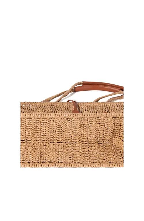JURGI Raffia And Leather Beach Tote