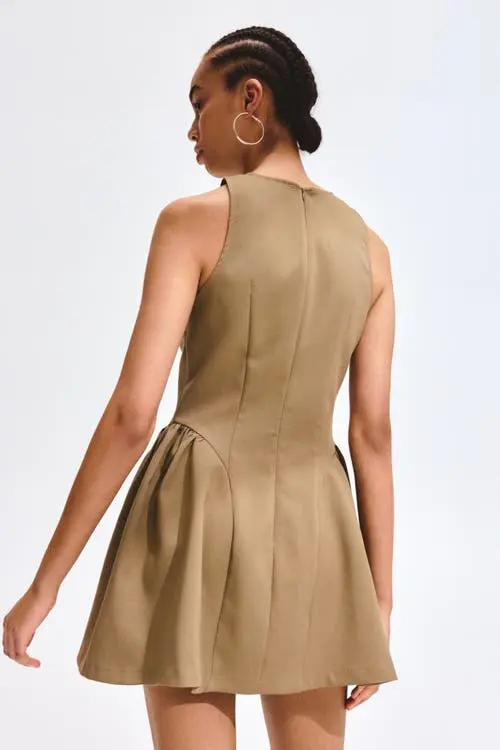 H&m Sleeveless Flared-skirt Mini Dress