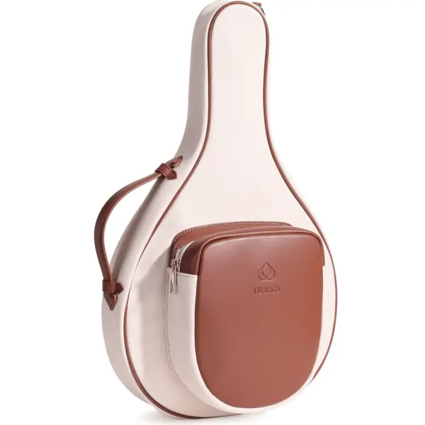 JURGI Canvas And Leather Padel Racket Bag - Beige/brown