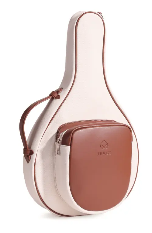 JURGI Padel Racket Canvas And Leather Bag - Beige/brown