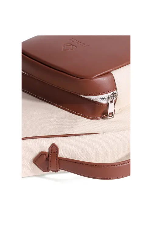 JURGI Padel Racket Canvas And Leather Bag - Beige/brown